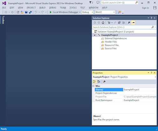 We can add a source file by right-clicking the "Source files" item and ...